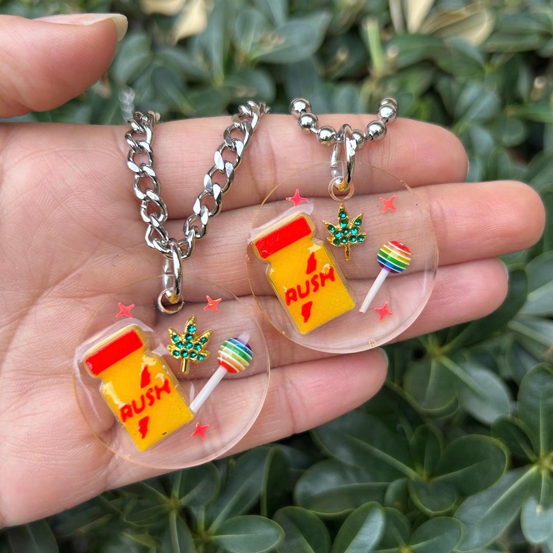 POPPERS PARTY NECKLACE, Rush Poppers, Rave Accessories, Festival Wear ...