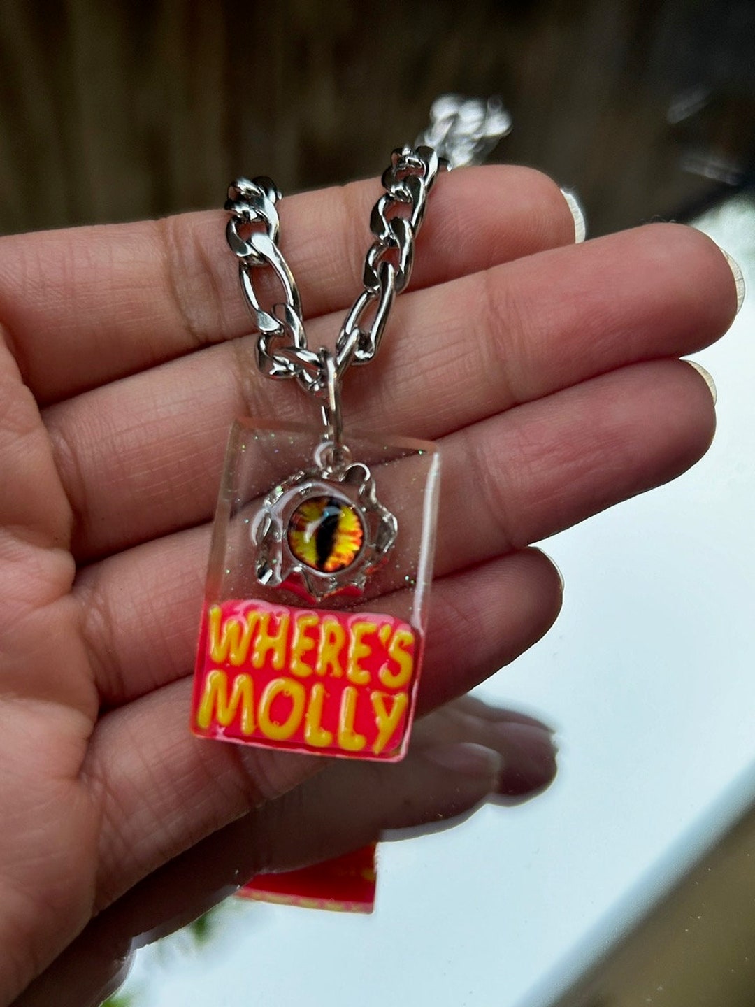 WHERE'S MOLLY Necklace, Sauron Eyes, Evil Eye Necklace, Rave Jewelry ...