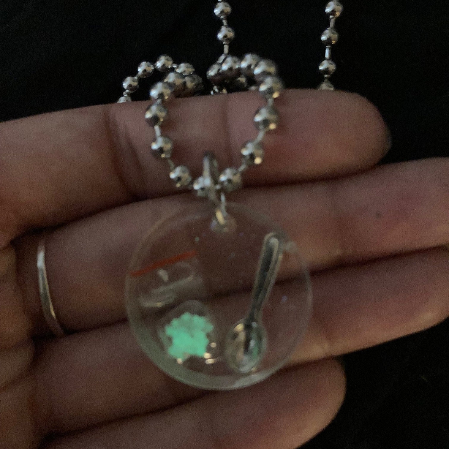 COKE BAG NECKLACE, Coke Necklace, Spoon Necklace, Glow in the Dark ...