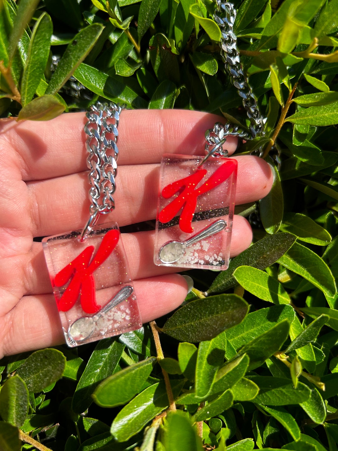 KETAMINE NECKLACE, Special K Necklace, Spoon Necklace, Glow in the Dark ...