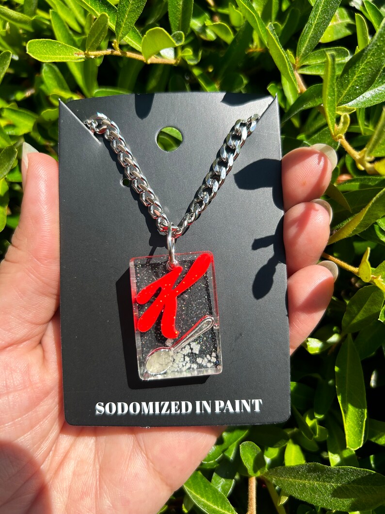 KETAMINE NECKLACE, Special K Necklace, Spoon Necklace, Glow in the Dark ...