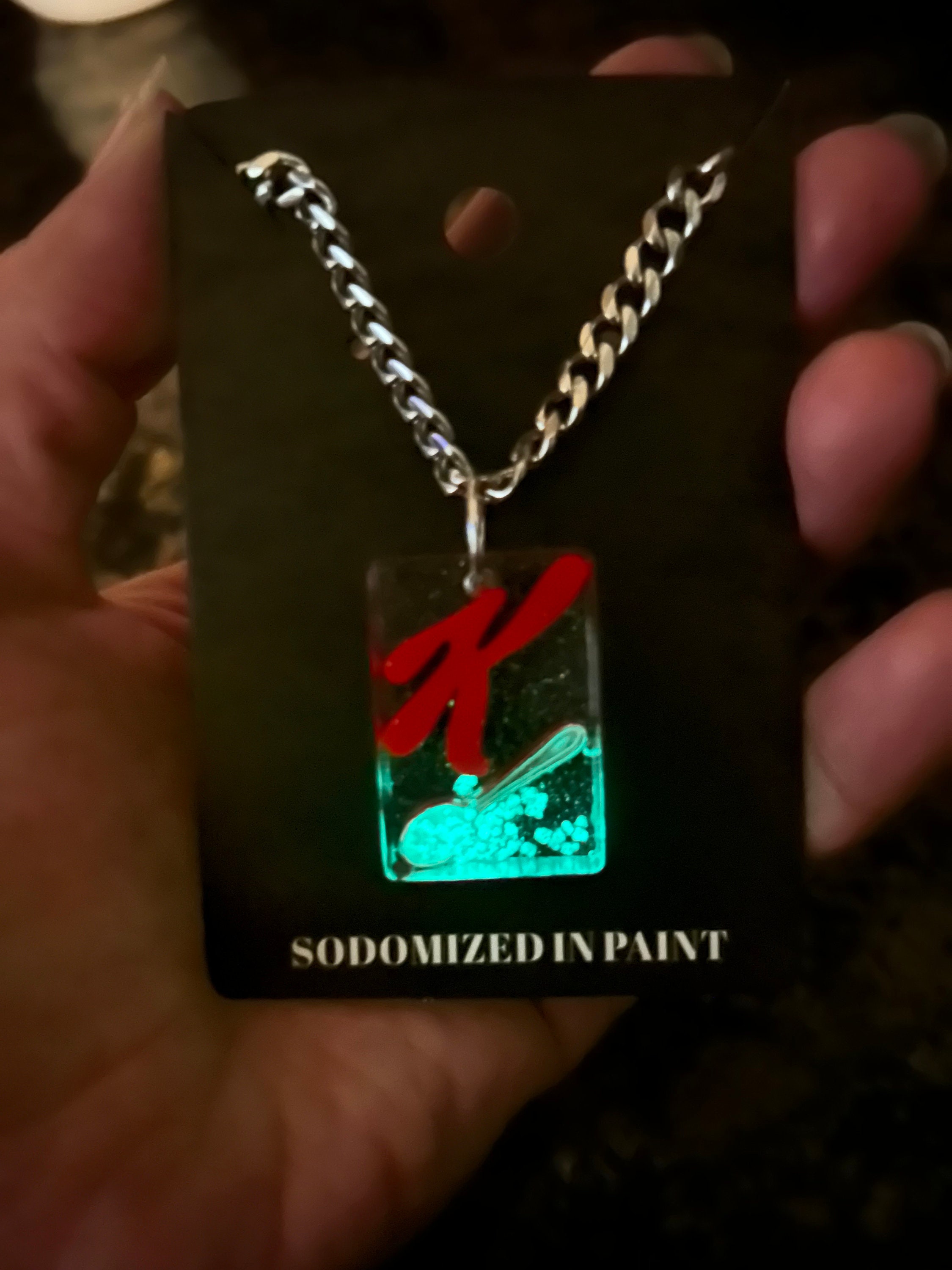 KETAMINE NECKLACE, Special K Necklace, Spoon Necklace, Glow in the Dark ...