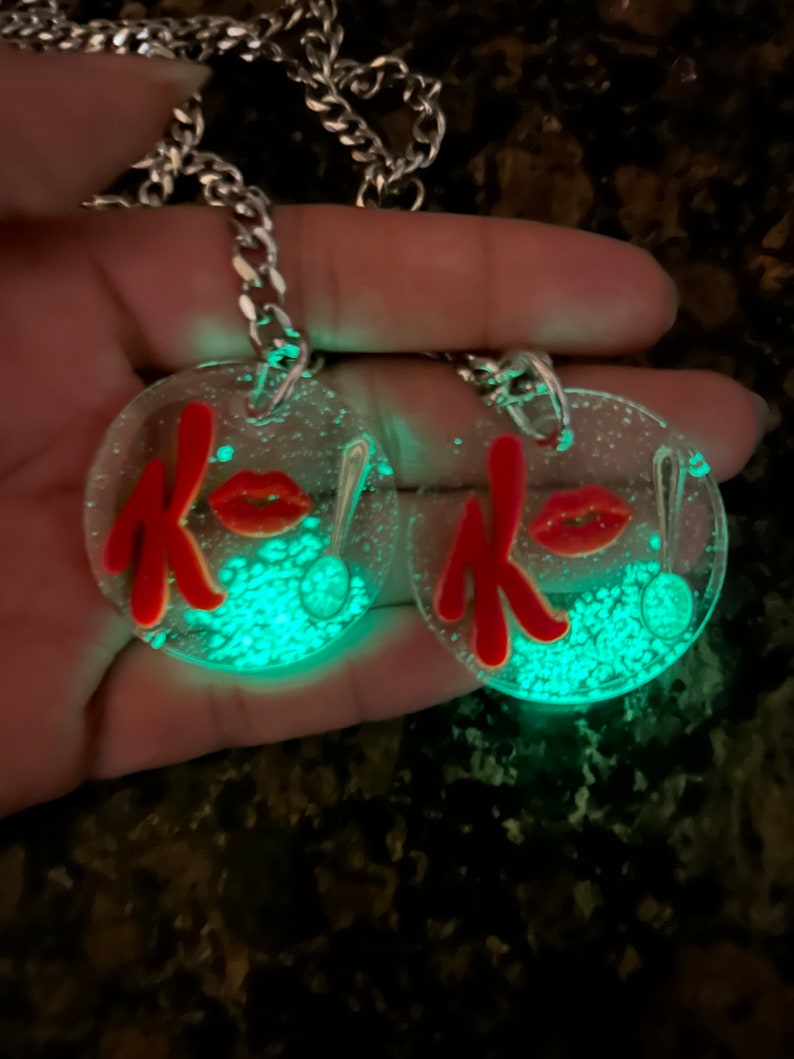 BIG KETAMINE NECKLACE, Special K Necklace, Spoon Necklace, Glow in the ...