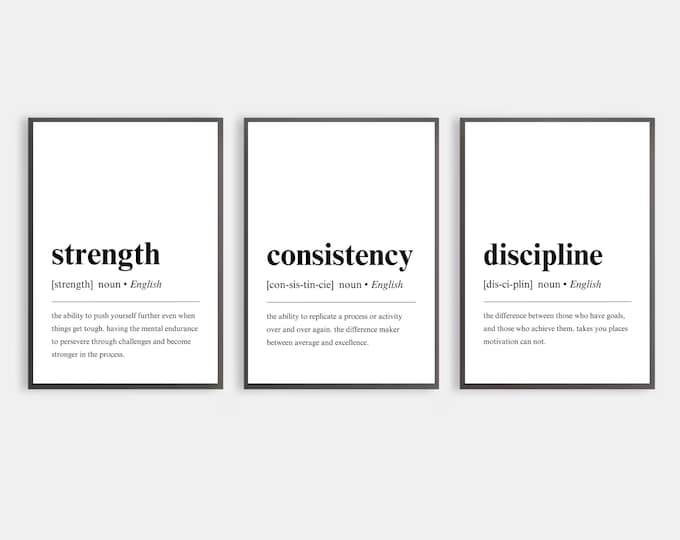 Motivational Office/gym Wall Art, Definition Posters, Gift for Gym Rats ...