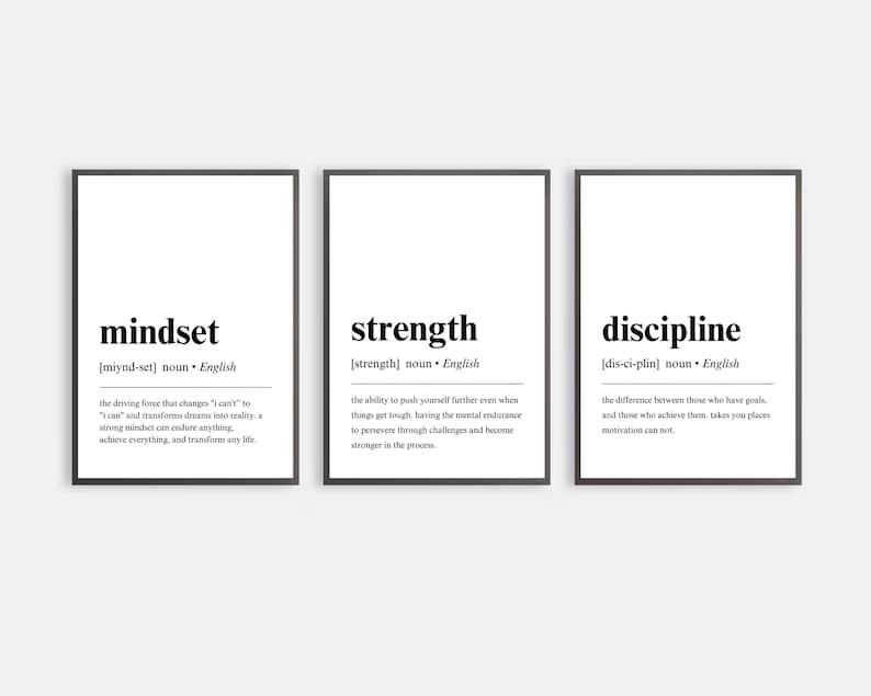 Gym Wall Art/motivational Office, Definition Posters, Gift for Gym Rats ...