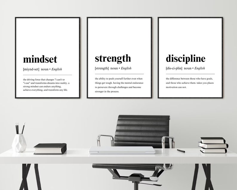 Gym Wall Art/motivational Office Definition Posters Gift for - Etsy