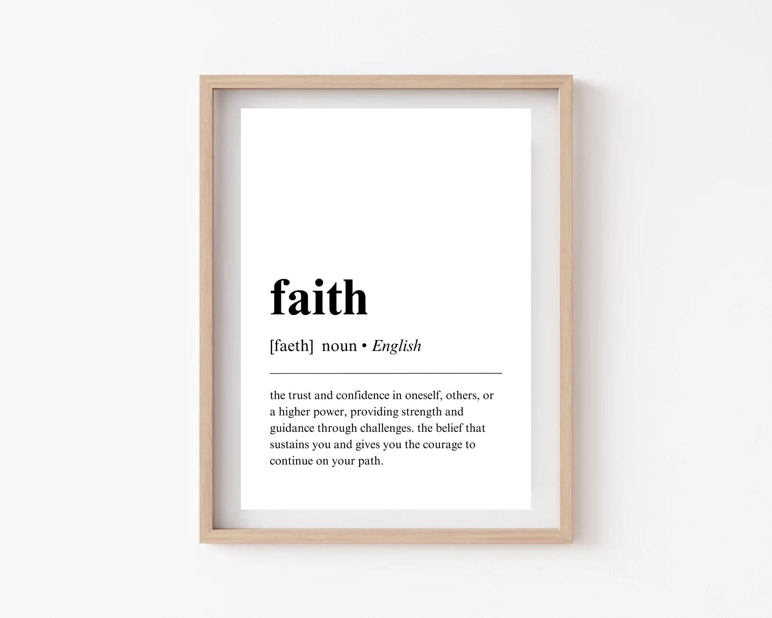 Triptych Poster Set Faith Hope Love Inspirational Quote Decor Modern ...