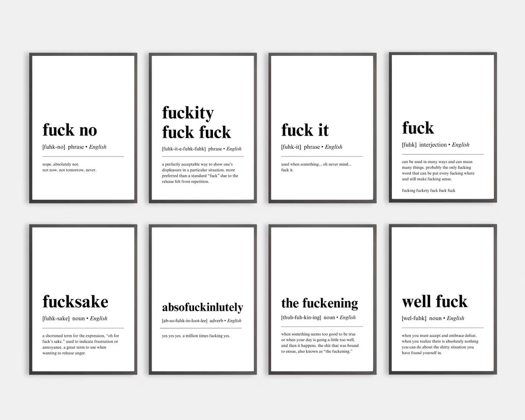 Fuck Definition Posters Set Of 8 Printables Funny Home Office Decor fuck-definition-posters-set-of-8-printables-funny-home-office-decor
