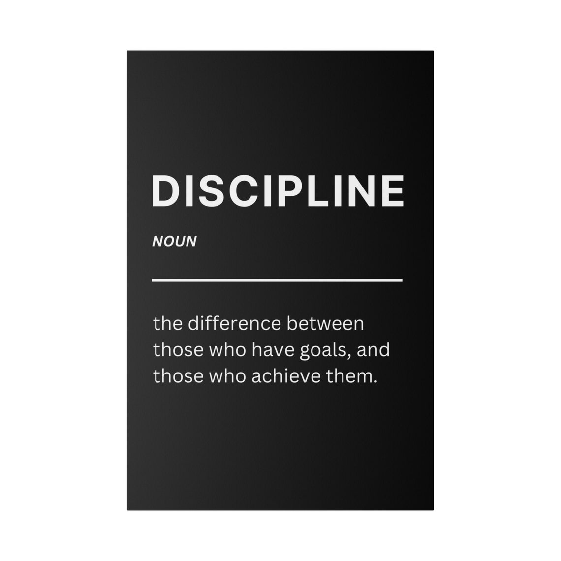 Discipline Definition Wall Art Canvas - Motivational Wall Art for ...