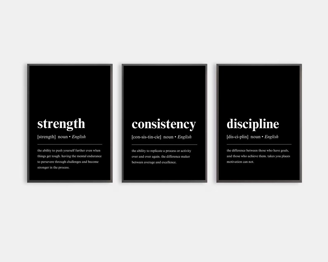 Motivational Office/gym Wall Art, Definition Posters, Gift for Gym Rats ...