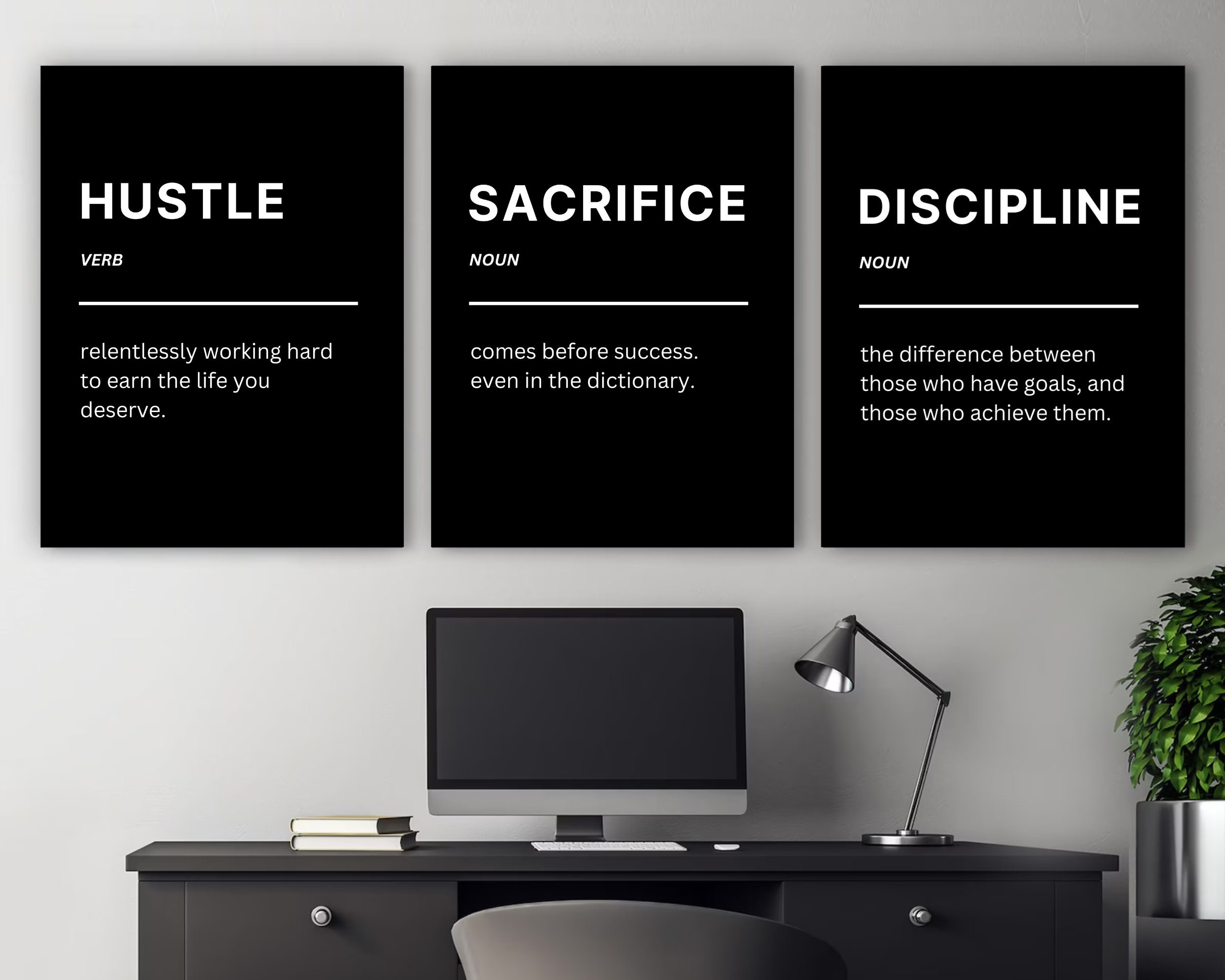 Motivational Poster Digital Print Inspirational Quote Artwork 3 Pack ...