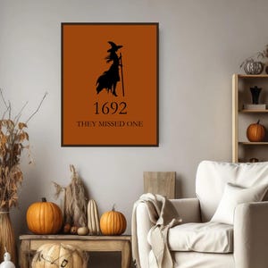 Salem Witch Trials Printable Wall Art Halloween Decor 1692 They Missed ...