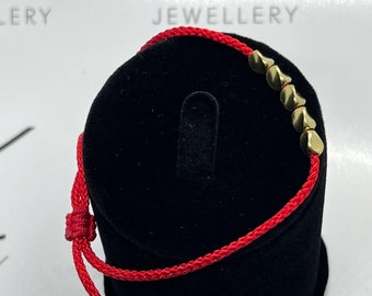 Handmade Tibetan Buddhist Red Thread & Copper Bead Bracelet, Buddhist ...