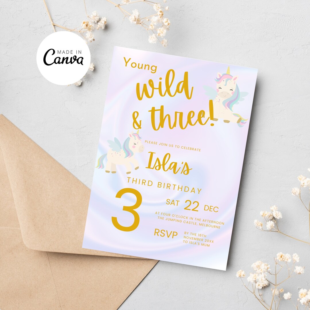 3rd Birthday Invitation INSTANT DOWNLOAD Third Birthday - Etsy