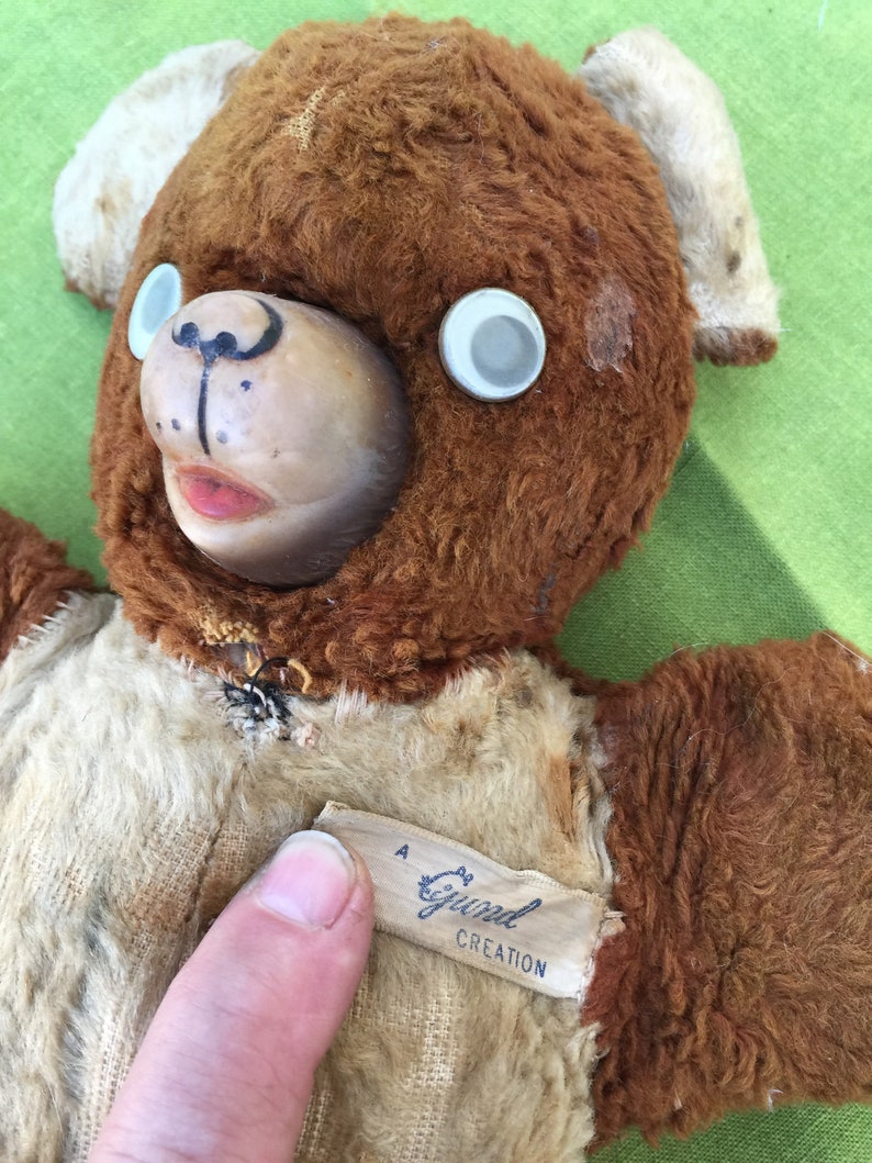 2 Vintage Gund Rubber Snout Teddy Bears Plushie Stuffed Animals Gund ...
