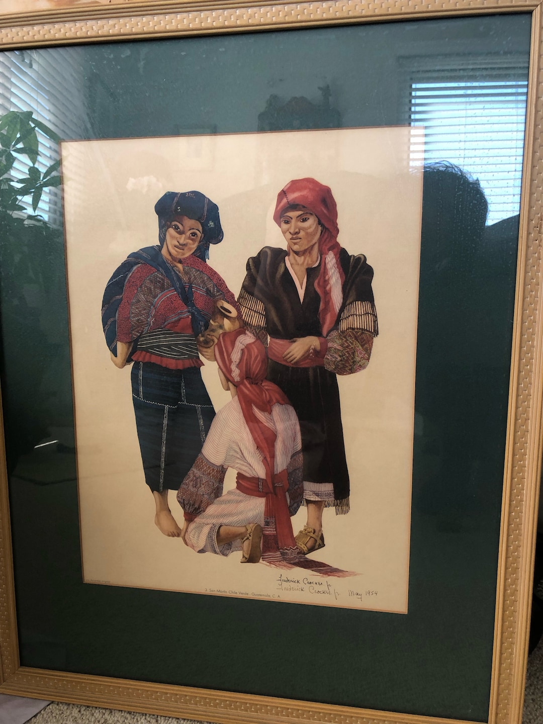 Frederick Crocker Jr. Vintage 1950s Guatemalan Mayan Indian Three (3 ...