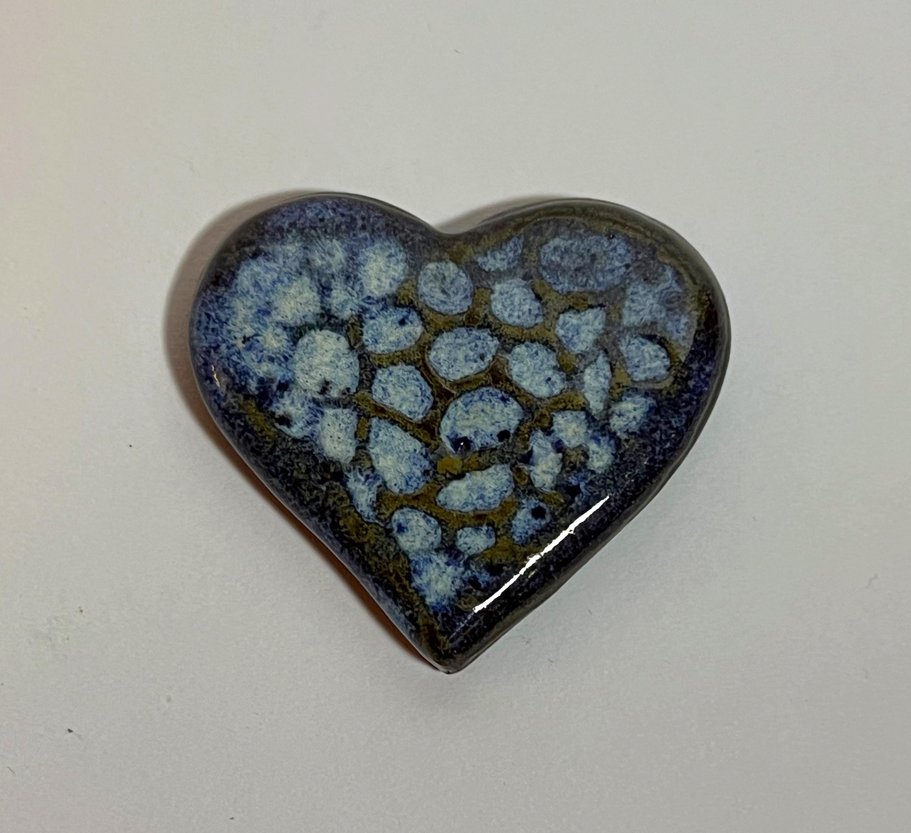 Single Handmade Glazed Stoneware Heart, Grief Recognition and Analogy ...