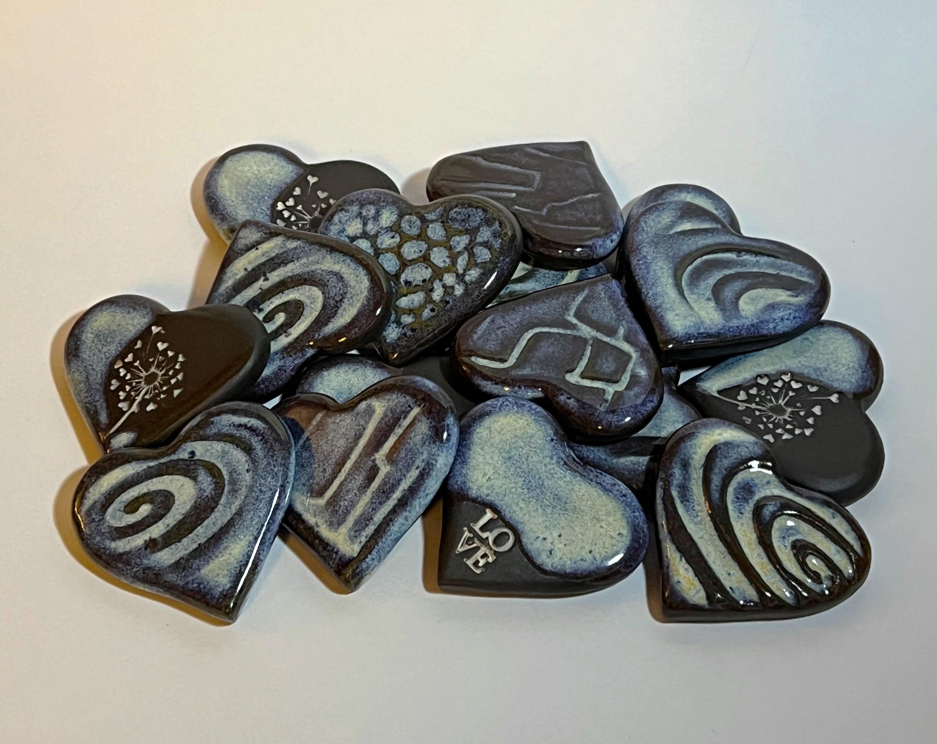 Heart Bricks. Memorial Gift. Cemetery Token. Remembrance Pocket Heart ...