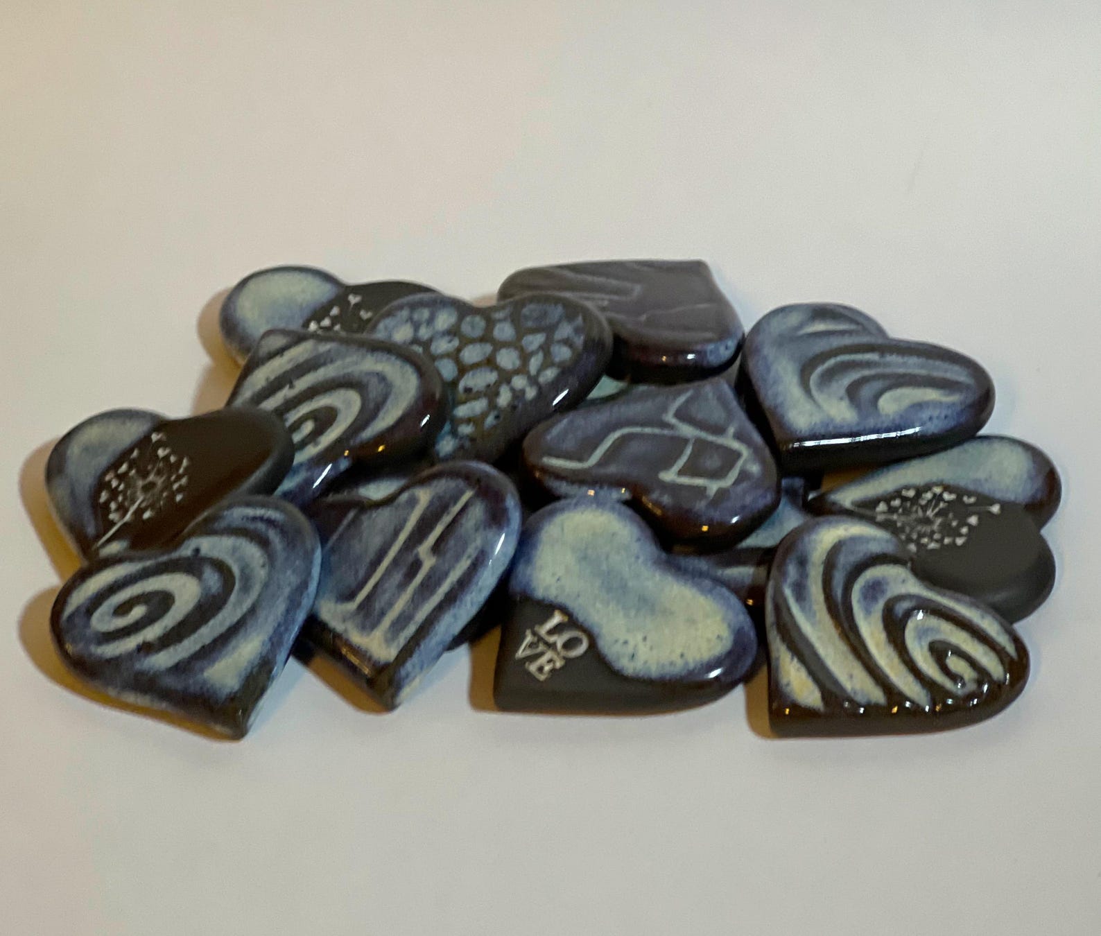 Single Handmade Glazed Stoneware Heart, Grief Recognition and Analogy ...