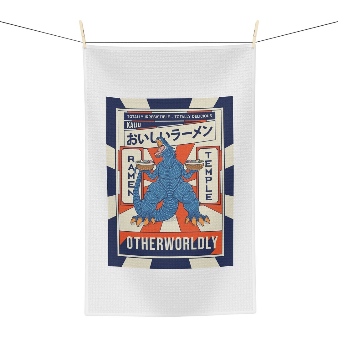 Godzilla Ramen Kaiju Soft Tea Towel - Etsy