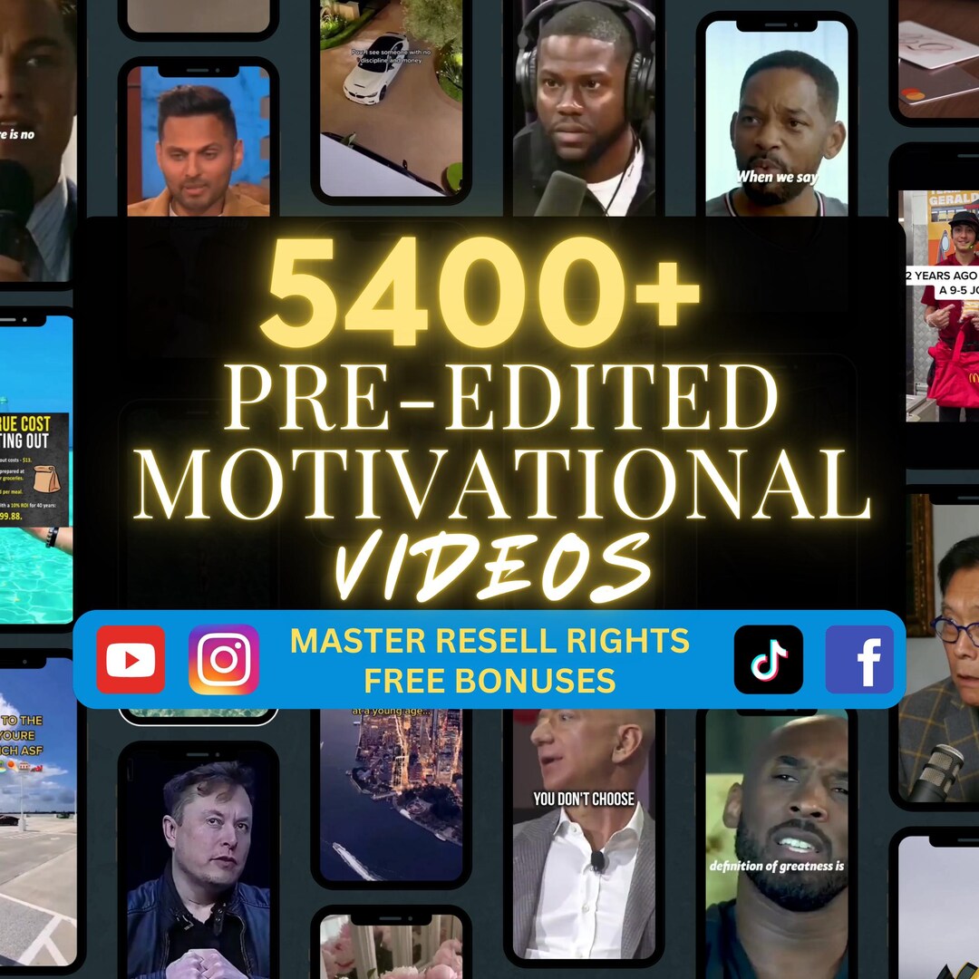 5400+ Pre-edited Motivational Videos, Celebrities Speeches, Tiktok ...