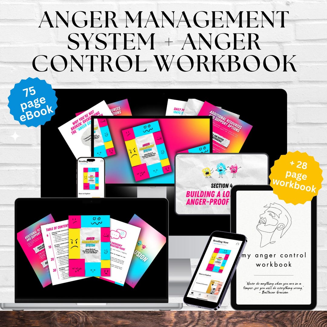 Anger Management System: Emotional Control Workbook (digital Download ...