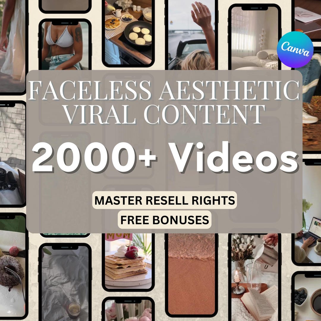 2k+ Faceless Aesthetic Viral Videos Bundle, Content Creator, Influencer ...