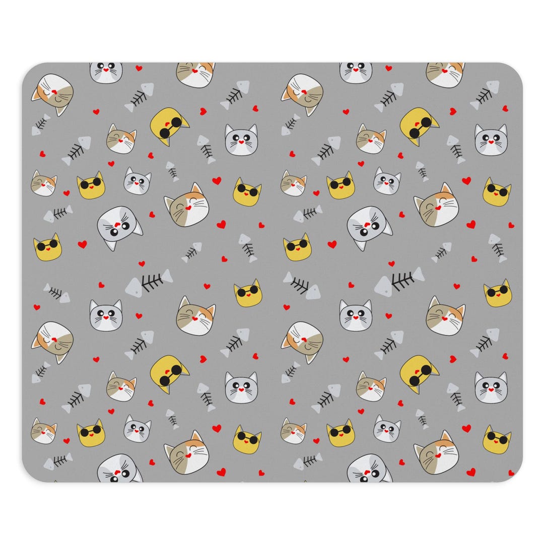Animal-themed Mouse Pad: Fun Desk Decor for Cat Lovers - Etsy