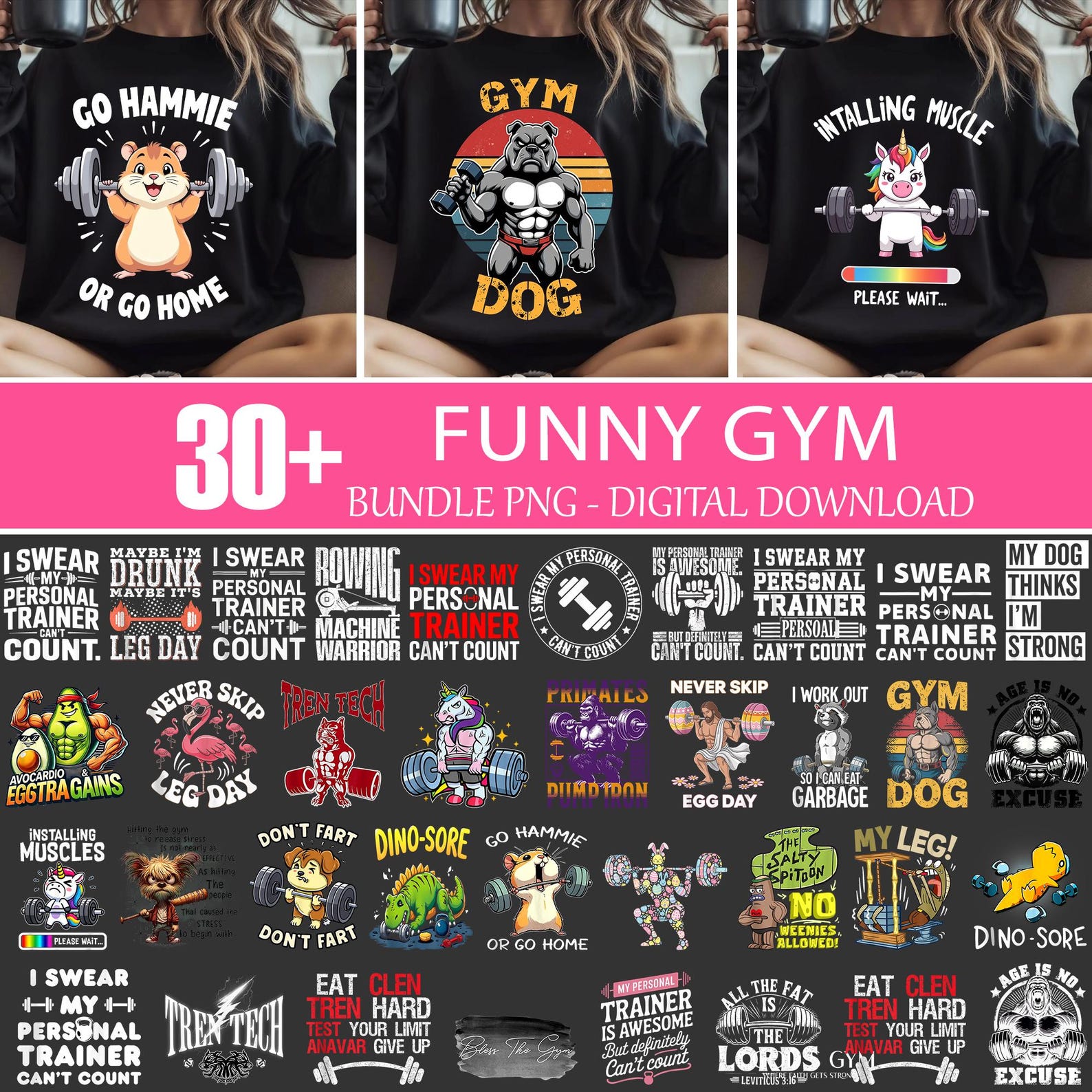Funny Gym Png Bundle, Gym Png, Gym Quotes Png, Fitness Png, Fitness ...