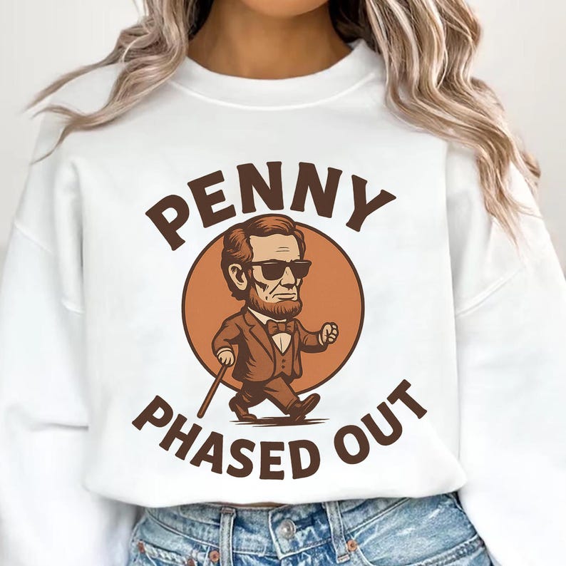 Penny Phased Out Digital Design, Funny Anti-penny Clipart for T-shirt ...