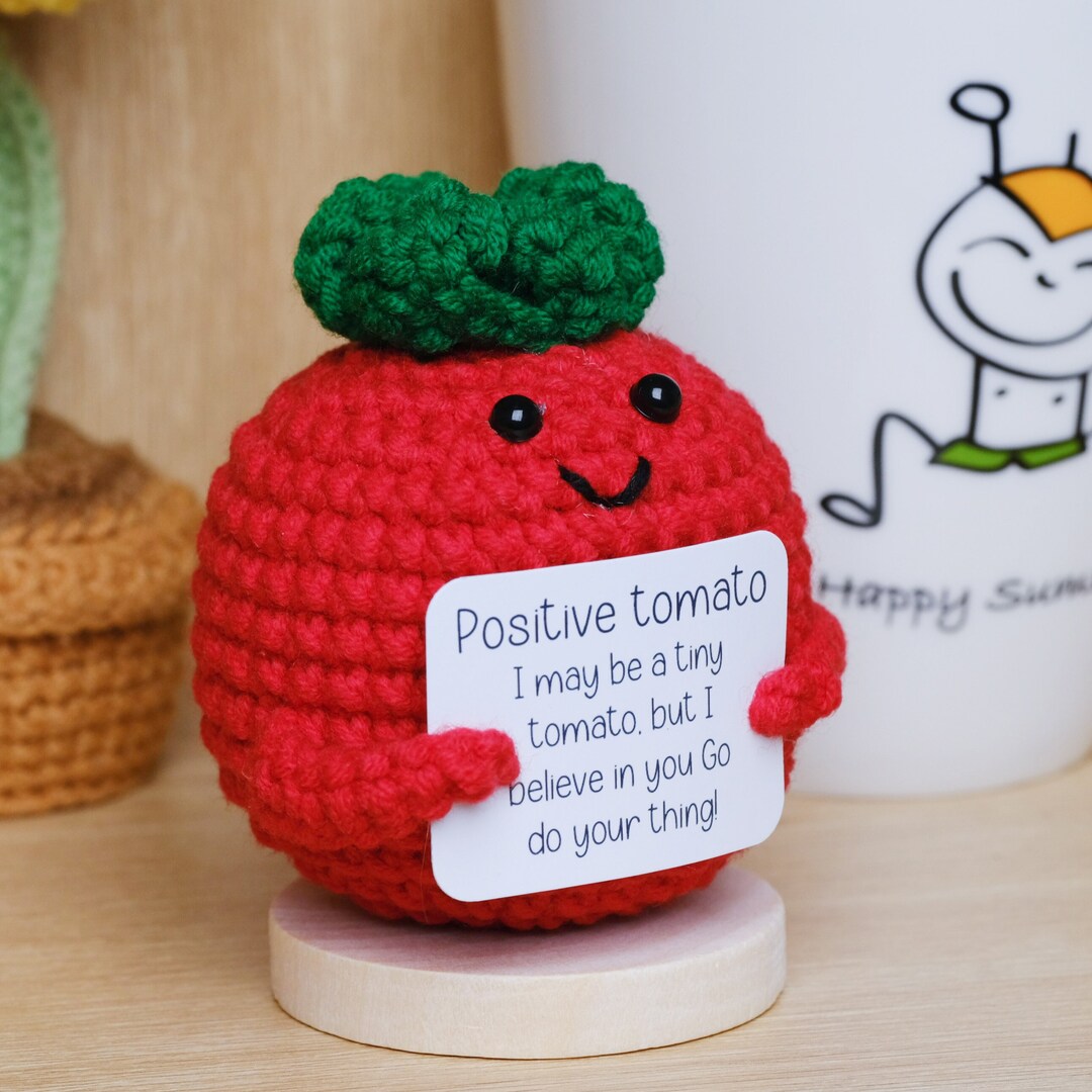 Adorable Handmade Crochet Tomato Positive Tomato Crochet - Etsy