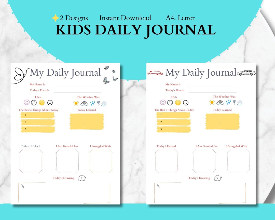 Diary Diary for Kids Printable Table, Diary for Kids, Dairy Products ...
