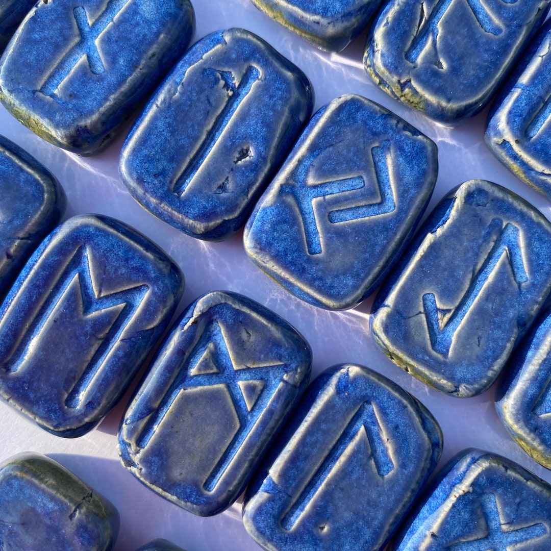 Elder Futhark Rune Set. Rune Set. Handmade Ceramic Runes. Runes for ...
