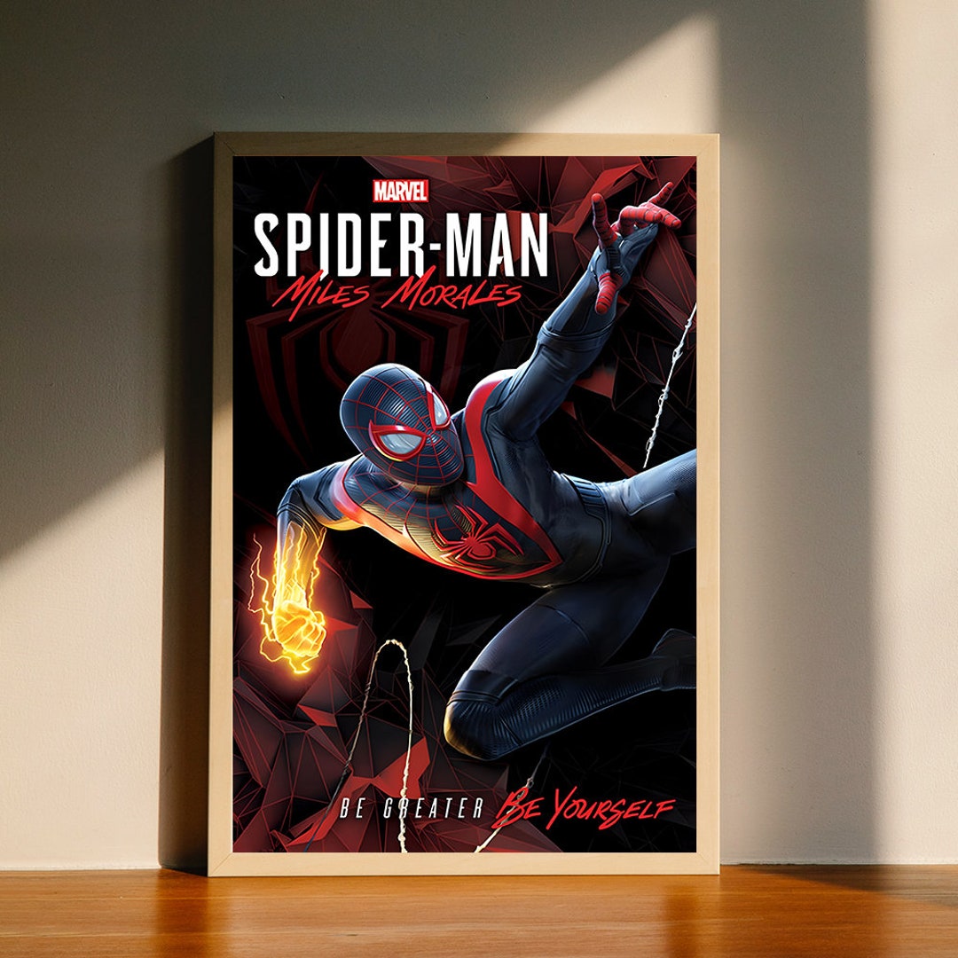 Spider-man - Miles Morales - Marvel Gaming Canvas Poster, Wall Art ...