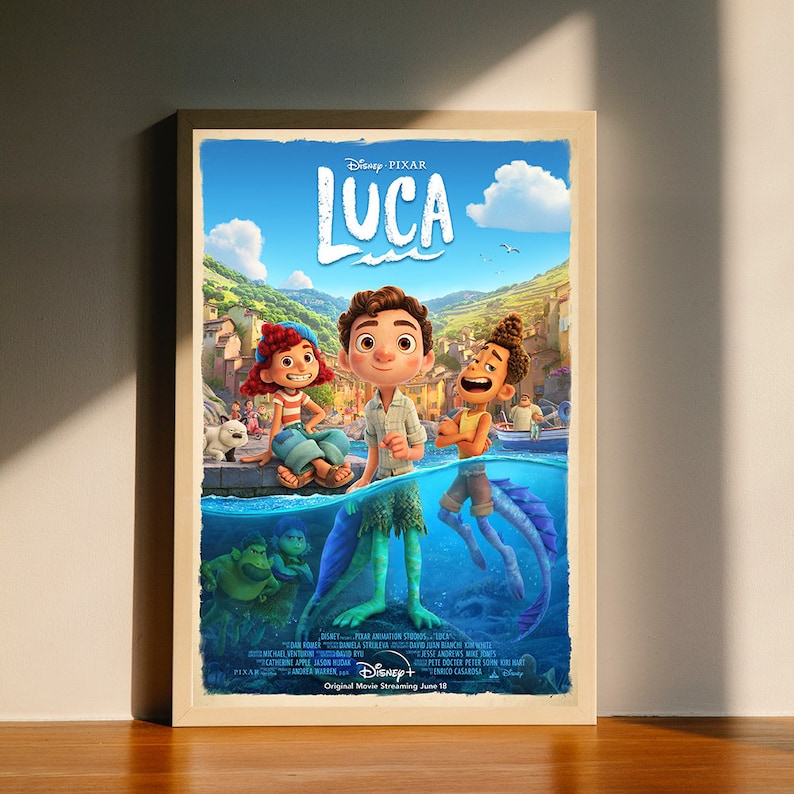 Luca Anime Film Classic Movie Canvas Poster, Wall Art Decor, Home Decor ...