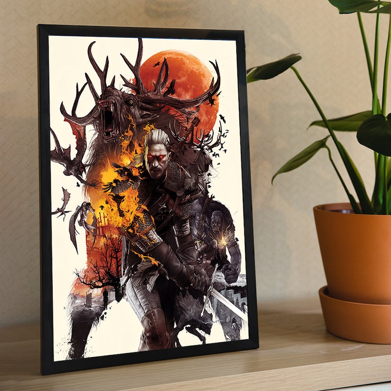 The Witcher 3 Wild Hunt Art Canvas Poster, Wall Art Decor, Home Decor ...