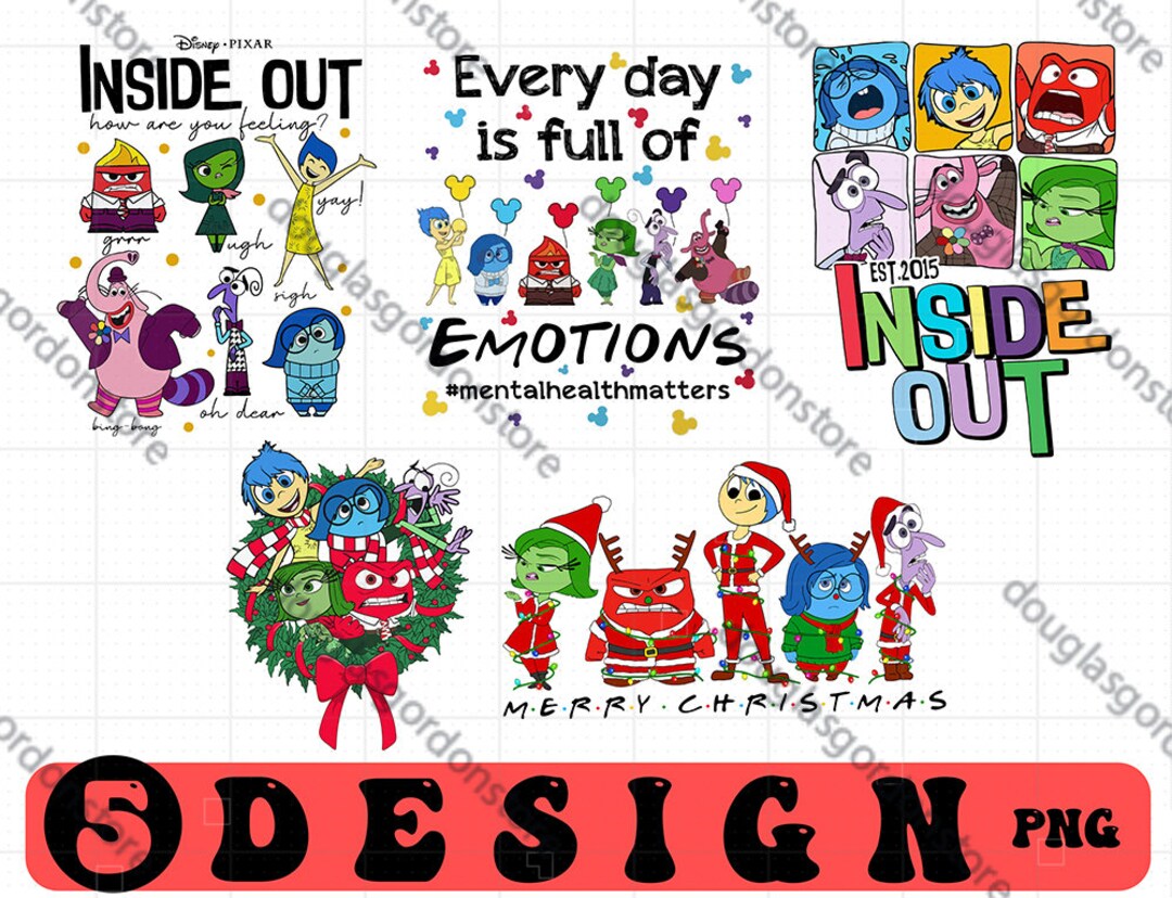 Inside Out Characters Png Dis-ney Pixar Inside Out Png - Etsy UK
