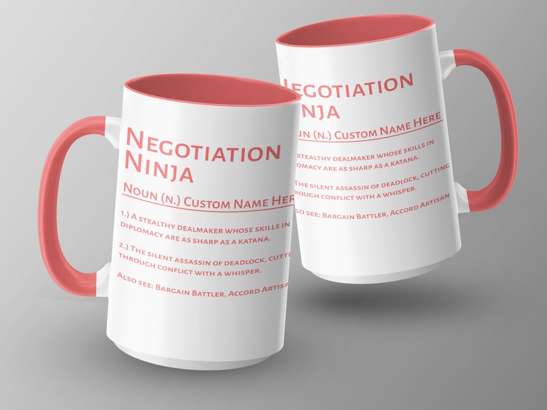Custom Name Office Mug Gift for Negotiation Ninja Office Humor Coffee ...