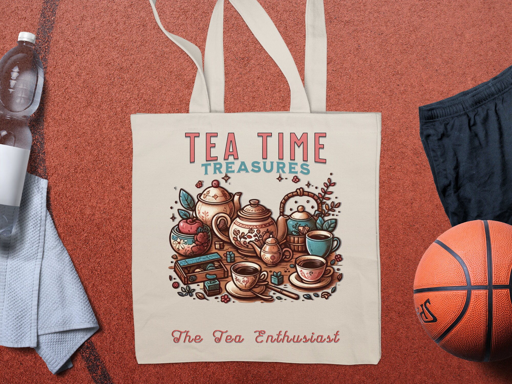 Vintage Tea Time Treasures Tote Bag, Elegant Tea Party Accessory ...