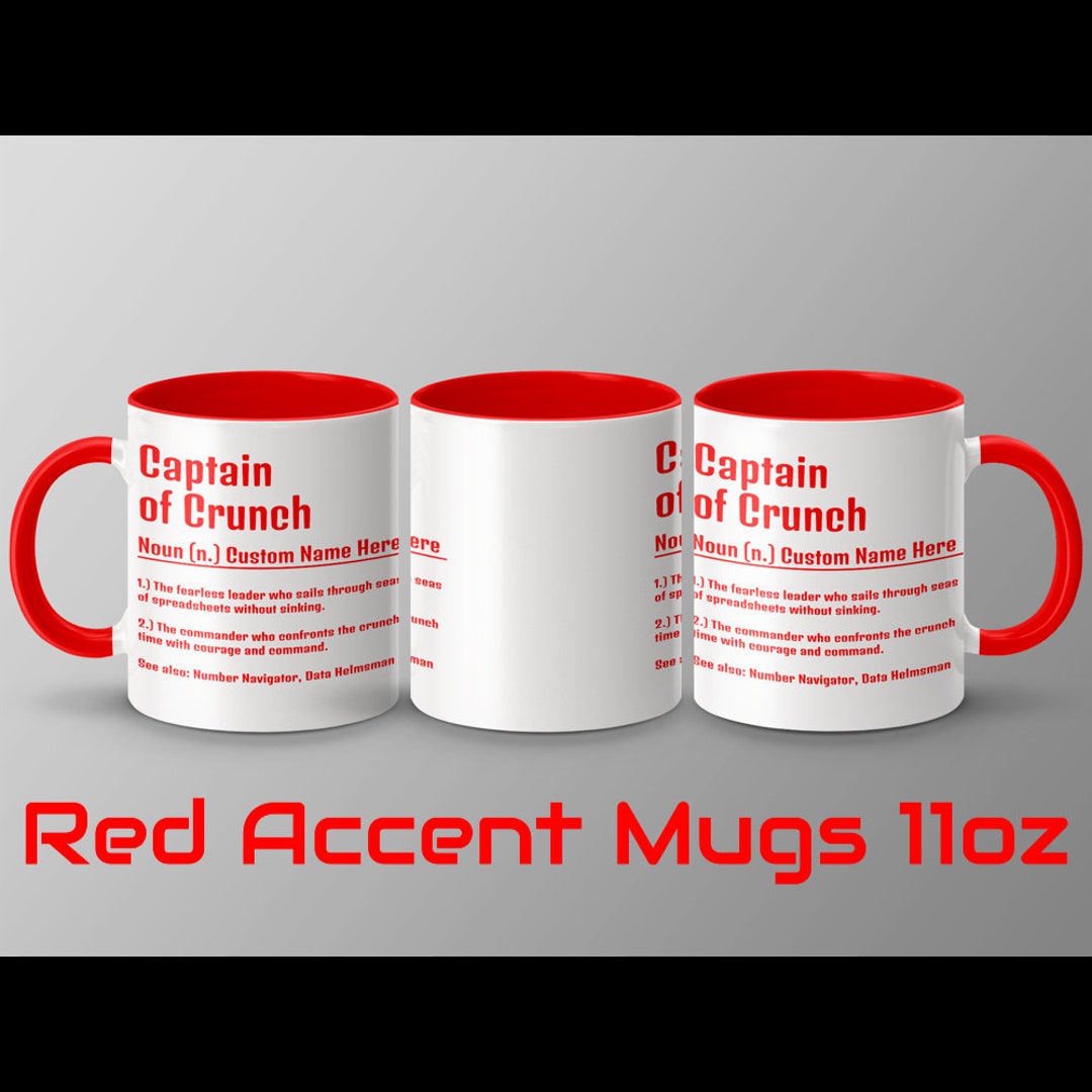 Personalized Office Humor Mug Custom Funny Captain of Crunch Coffee Cup ...