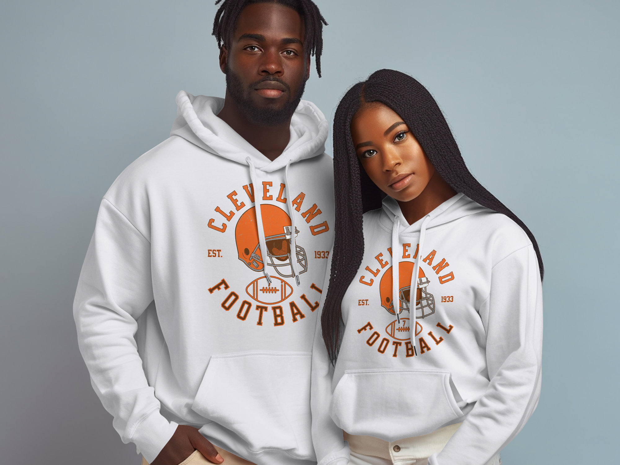 Cleveland Football Hoodies Sweatshirt Long Sleeves T-shirt Fan Gift for ...