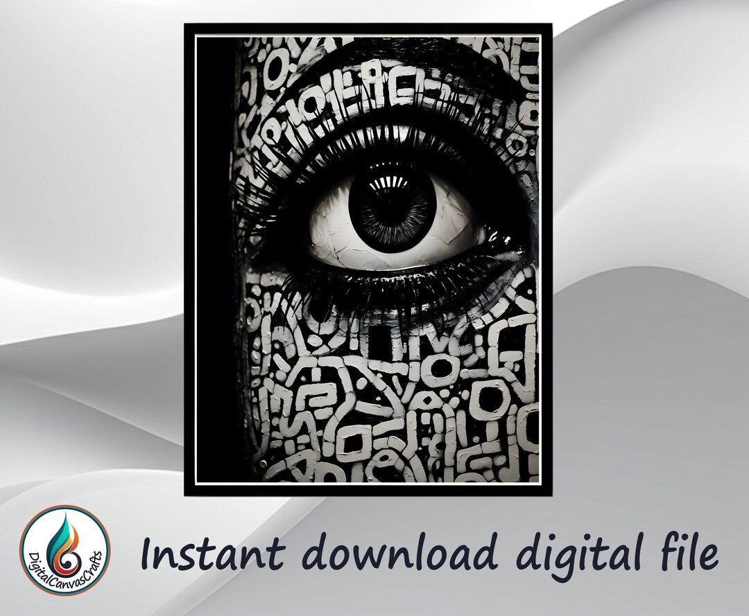 Digital Painting of an Eye in Abstract Style, Abstract Digital ...