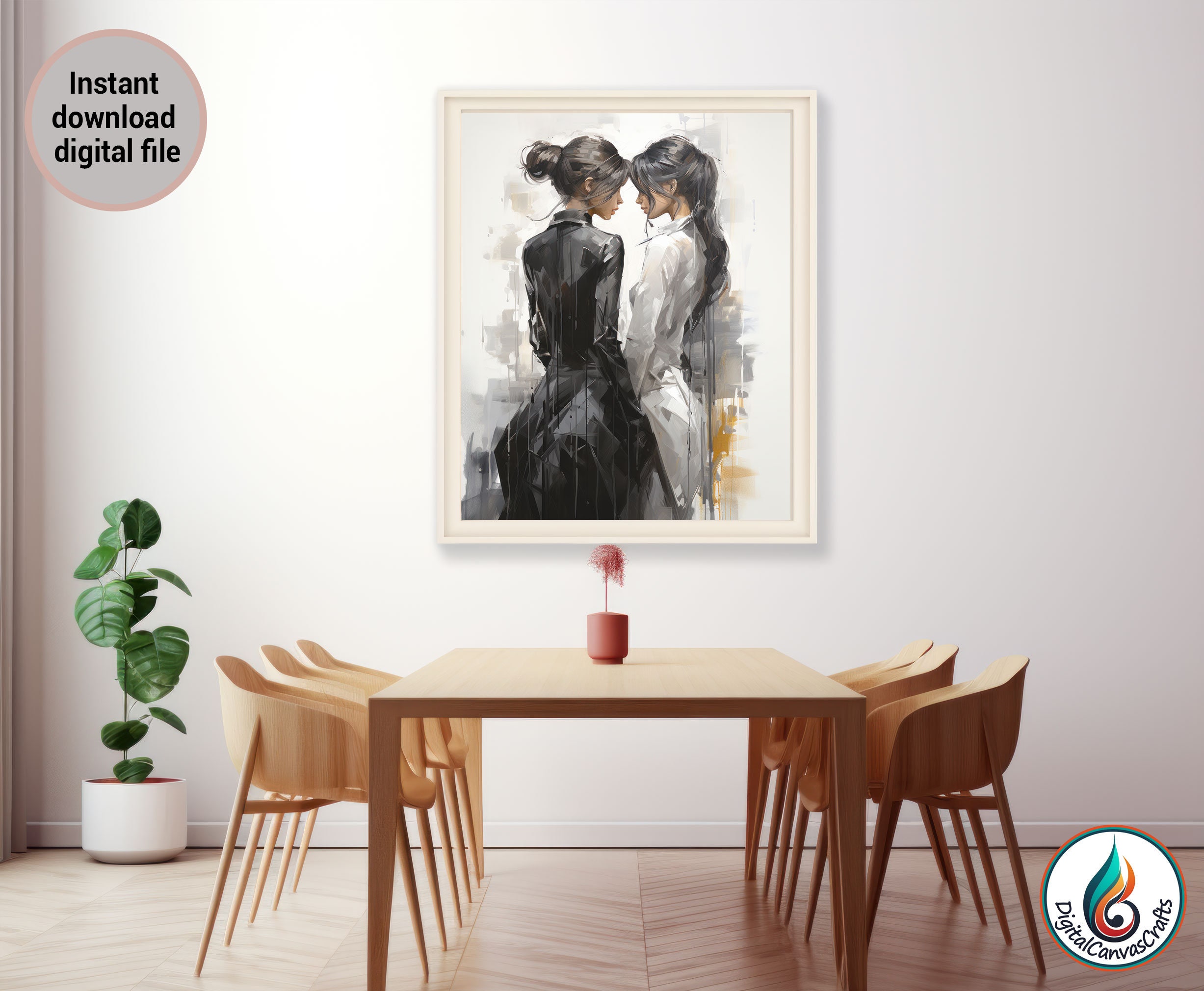 Lesbian Wall Art Two Women Print Lesbian Home Decor LGBT - Etsy