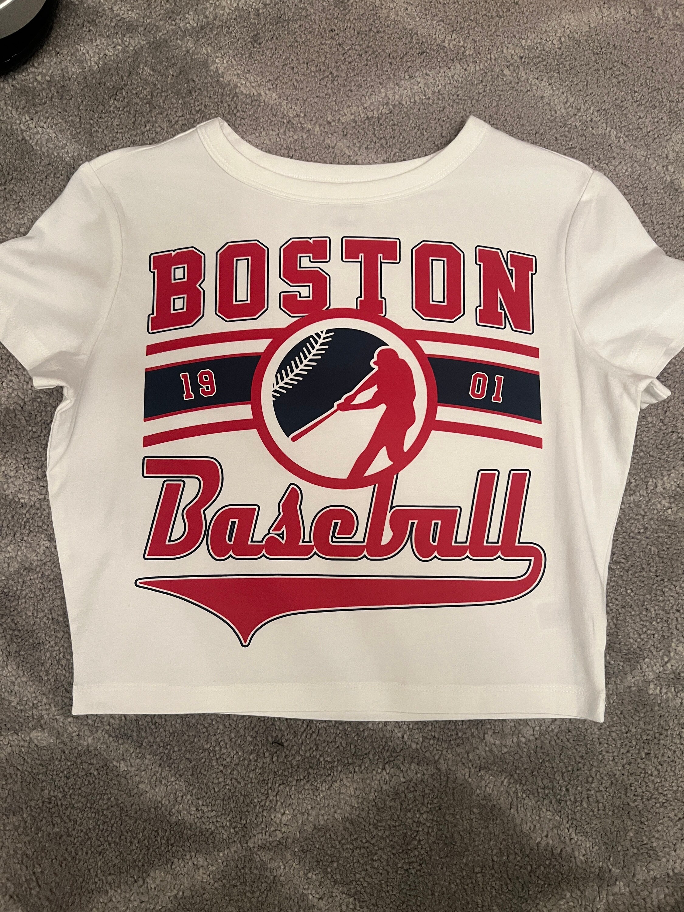 Boston Baseball Crop Top - Etsy