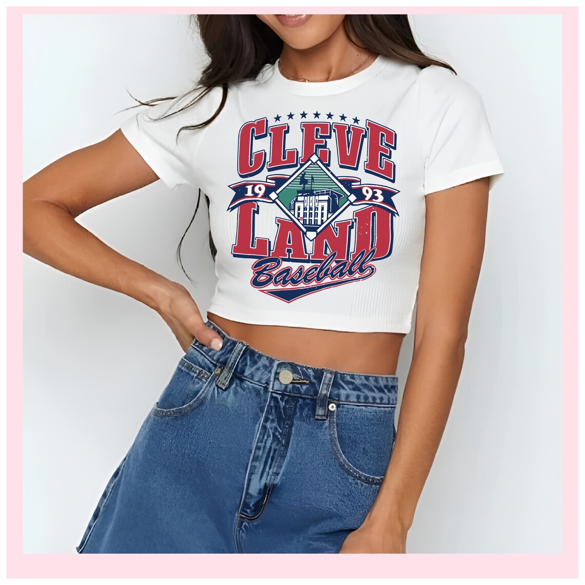 Cleveland Baseball Crop Top, Cleveland Baseball, Baseball Crop Top ...