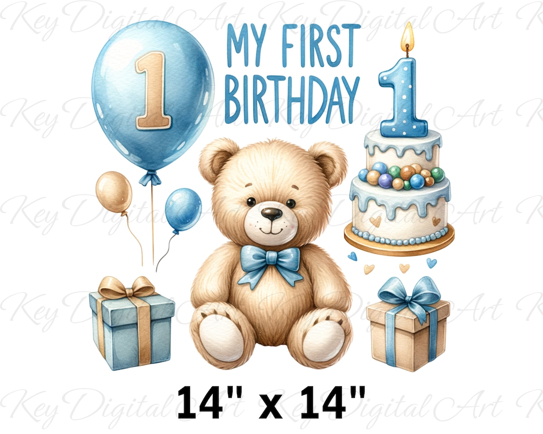 My First Birthday Png, Baby Boy Png, Kids Png, Children Png, Teddy Bear ...