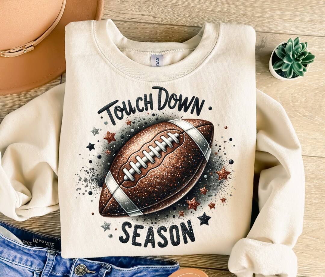 Touch Down Season Png, Football Png, Football Season Png, Glitter Png ...