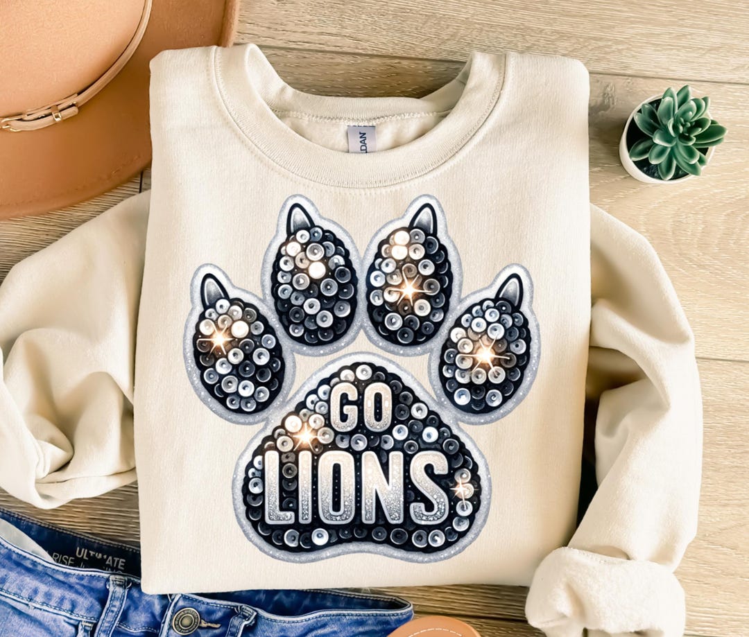 Go Lions Png, Sequins Png, Lions Png, Glitter Png, Sports Png, Mascot ...