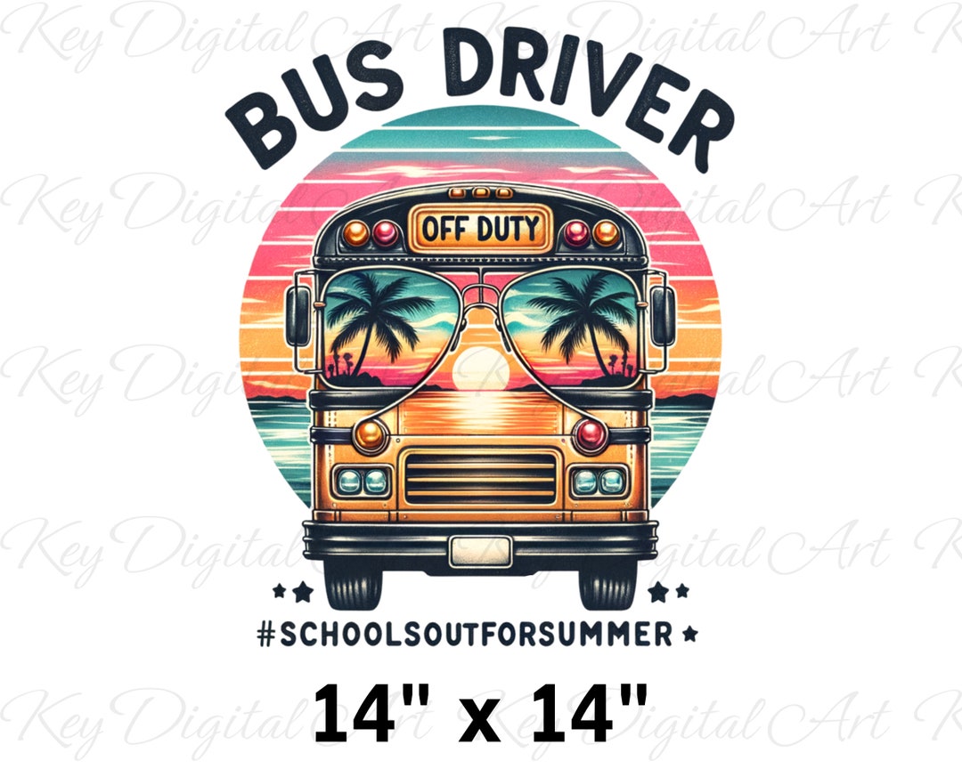 Bus Driver Png, Bus Drive off Duty Png, Schools Out for Summer Png ...