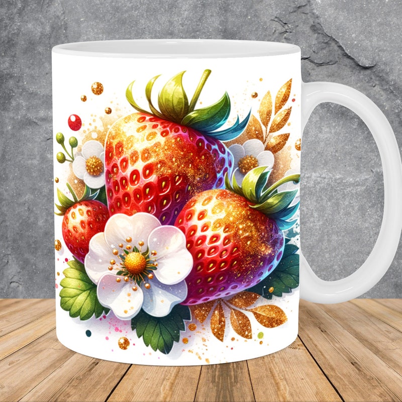 Strawberry Mugs - Etsy